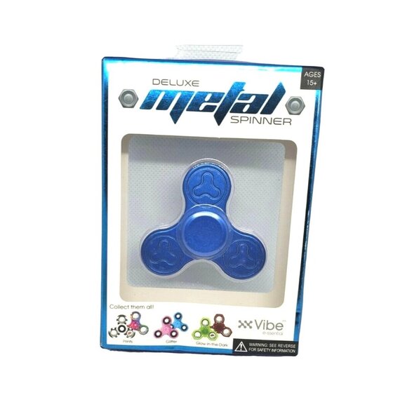 Vibe | Toys | Vibe Deluxe Blue Metal Spinner Premium Fidget Toy | Poshmark